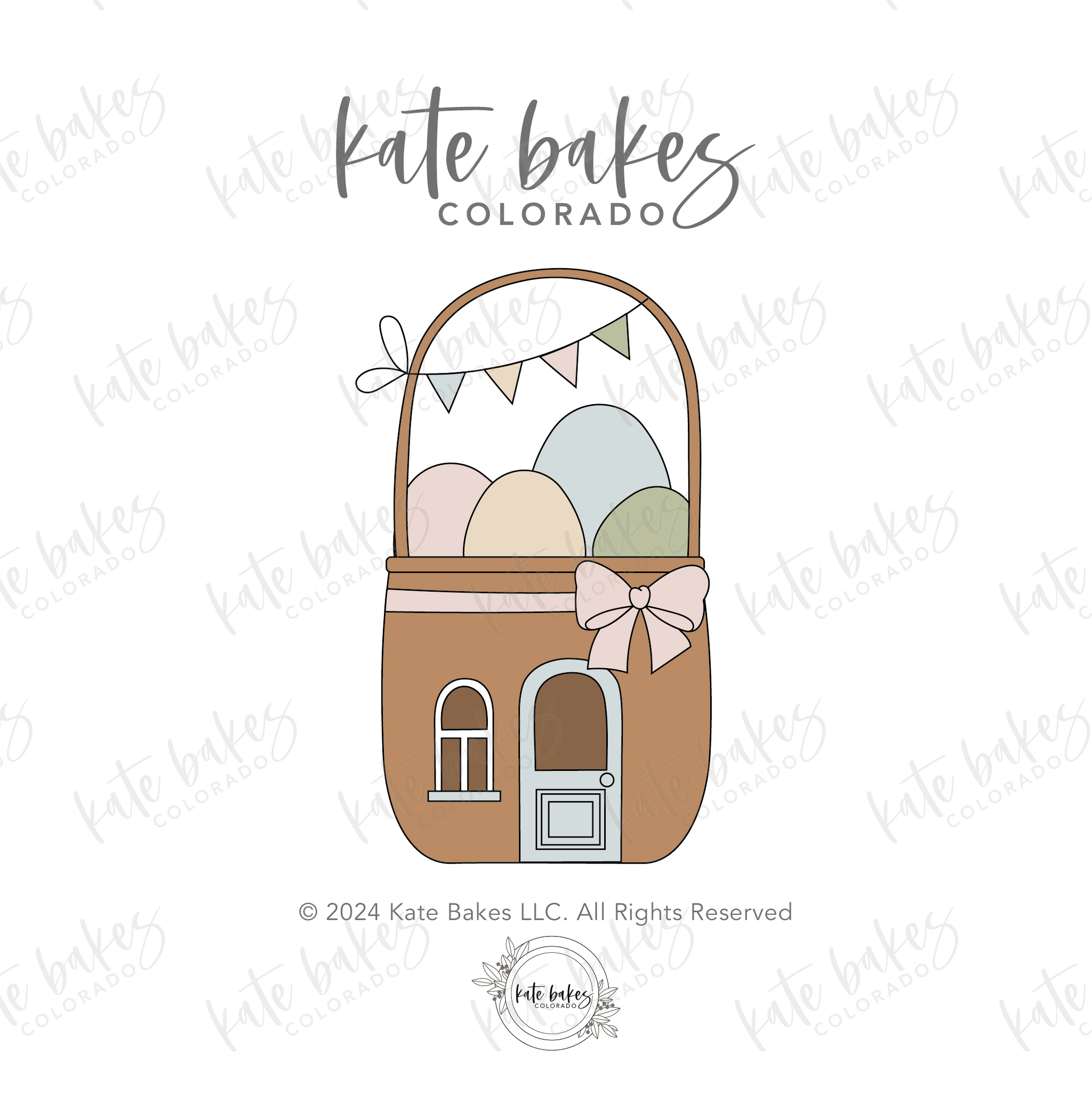 Cortador de galletas de la casa de la cesta de Pascua – Kate Bakes CO