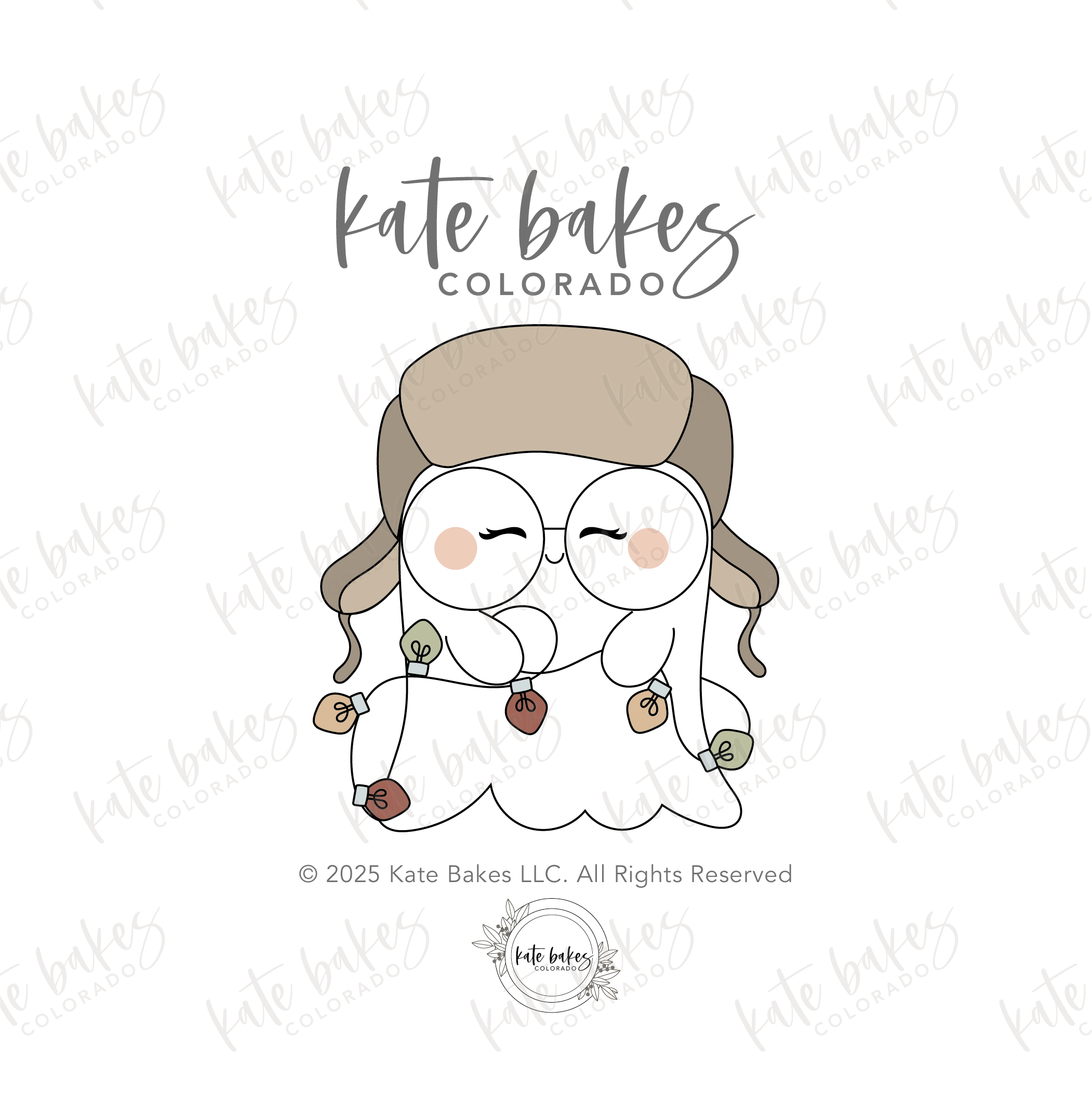 Ghost with Hat and Lights Cookie Cutter – Kate Bakes CO